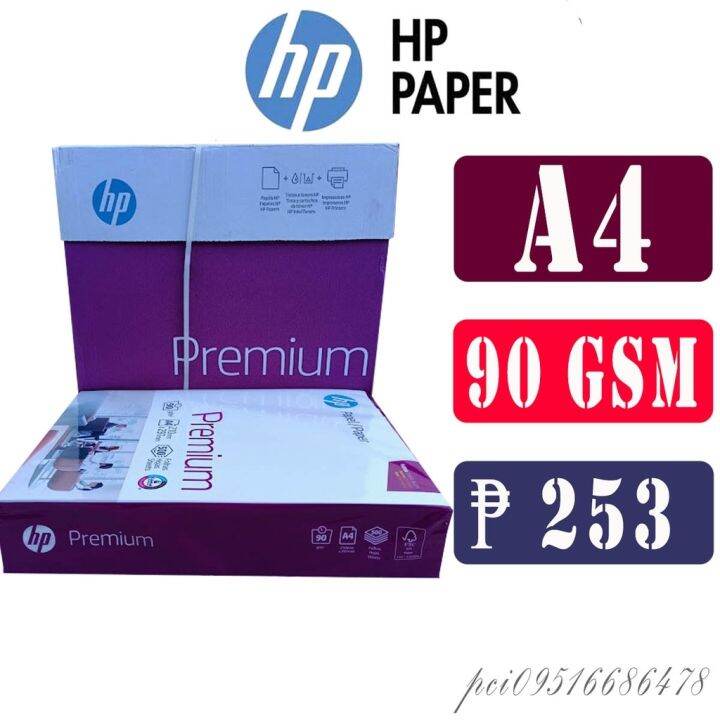 HP A4 90gsm Premium Bond Paper 98 Brightness 1 Ream 500 Sheets FSC ...