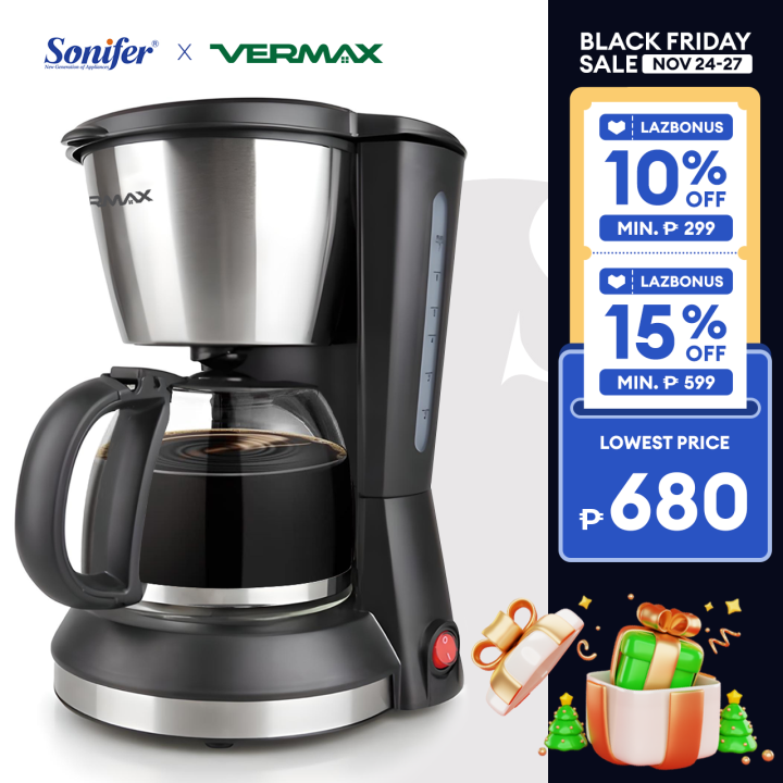 Vermax Coffee Maker 4-7 cups Coffee drip, Coffee machine with water ...