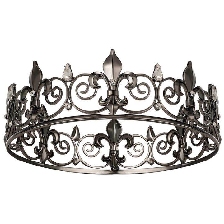 Gothic Full King Crown - Metal Crowns and Tiaras for Men & Boys, Goth ...