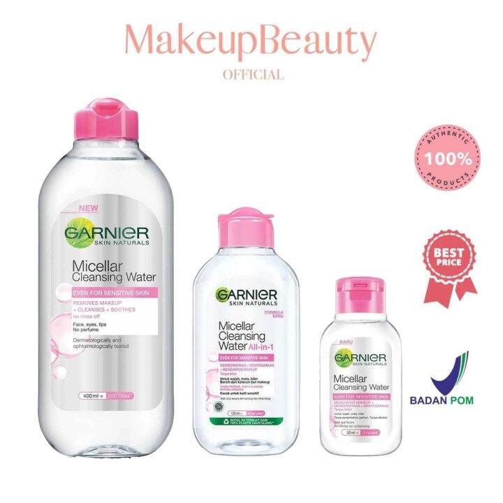 GARNIER Micellar Cleansing Water Pink 50ml / 125ml / 400ml | Lazada ...
