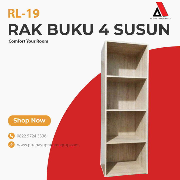 Rak Buku Tingkat 4 susun|Loker serbaguna|Lemari Dokumen file Kantor ...