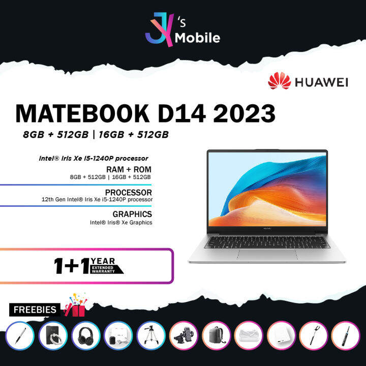 HUAWEI Matebook D14 2023 i5 [8GB RAM 512GB SSD] [16GB RAM 512GB SSD] - Original HUAWEI Malaysia ...