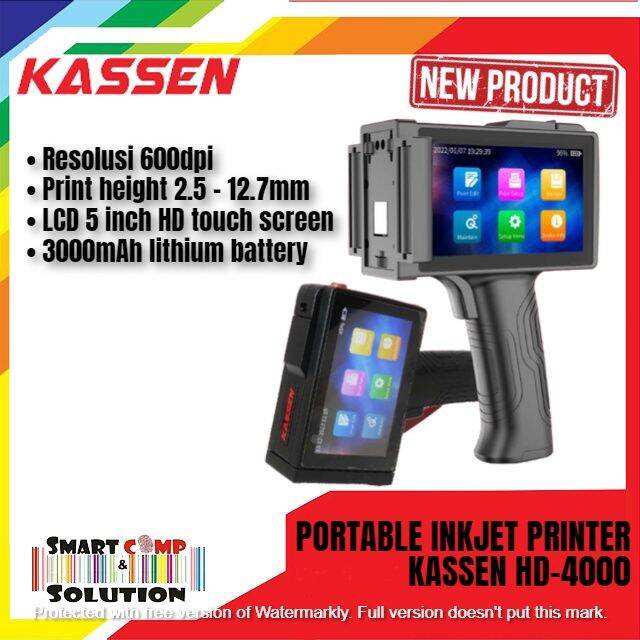 Smart Printer Kassen HD4000 / HD-4000 Portable Handheld Inject Printer ...