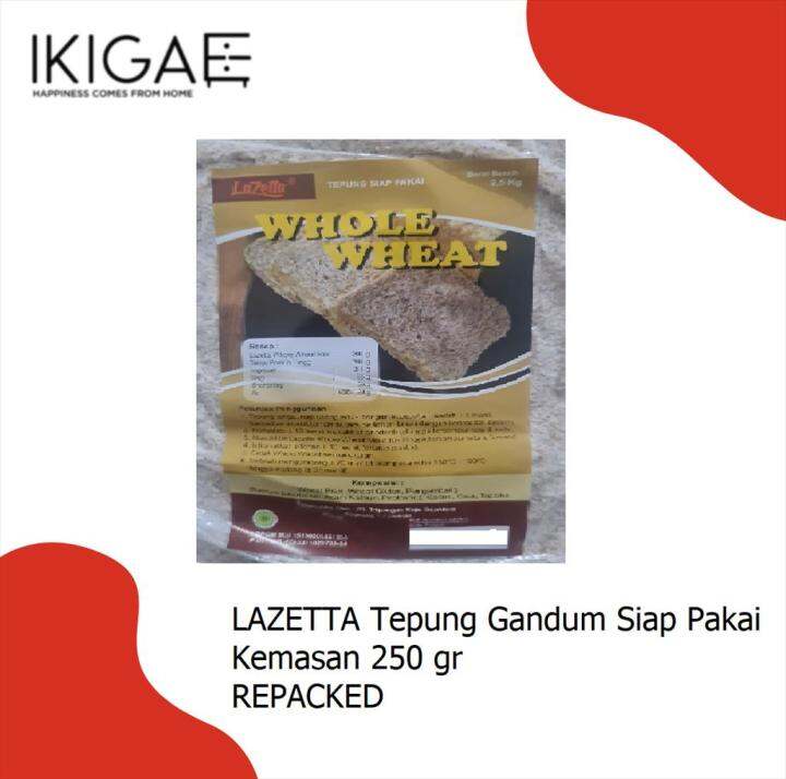 LAZETTA TEPUNG GANDUM SIAP PAKAI / WHOLE WHEAT PREMIUM 250 GR | Lazada ...