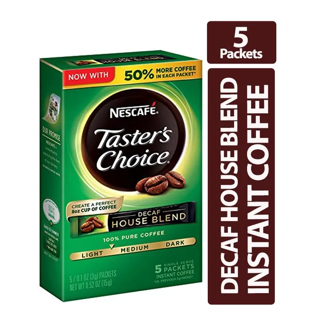 Nescafe Taster's Choice Decaf 5 Piece House Blend Instant Coffee Single ...