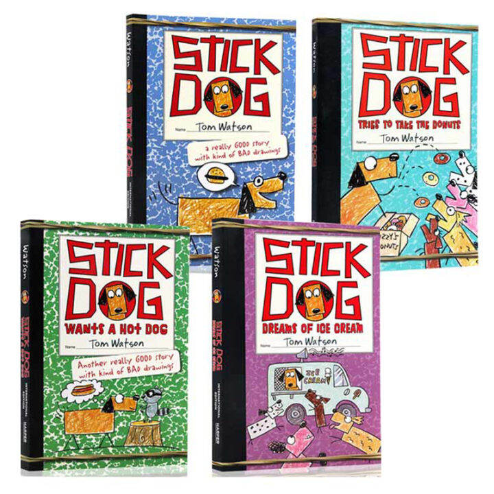 Original English picture book stick dog 4 volumes for sale paperback ...