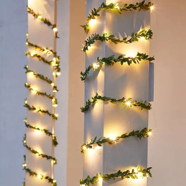 Solar Ivy String Lights LED Outdoor Artificial Vine Lights Garland ...