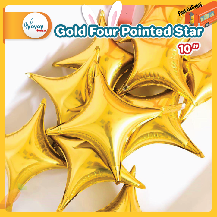 [Yoyoy House] 10inch four-pointed star balloon Foil Balloons party ...