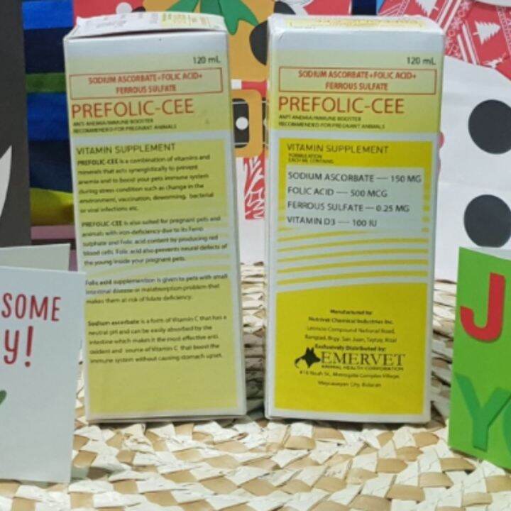 PREFOLIC-CEE (Sodium Ascorbate + Folic Acid + Ferrous Sulfate) 120ml ...