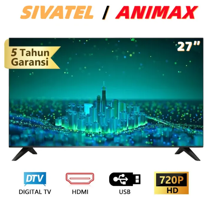 SIVATEL ANIMAX TV LED 27 inch HD Ready Smart TV Televisi With STB ...