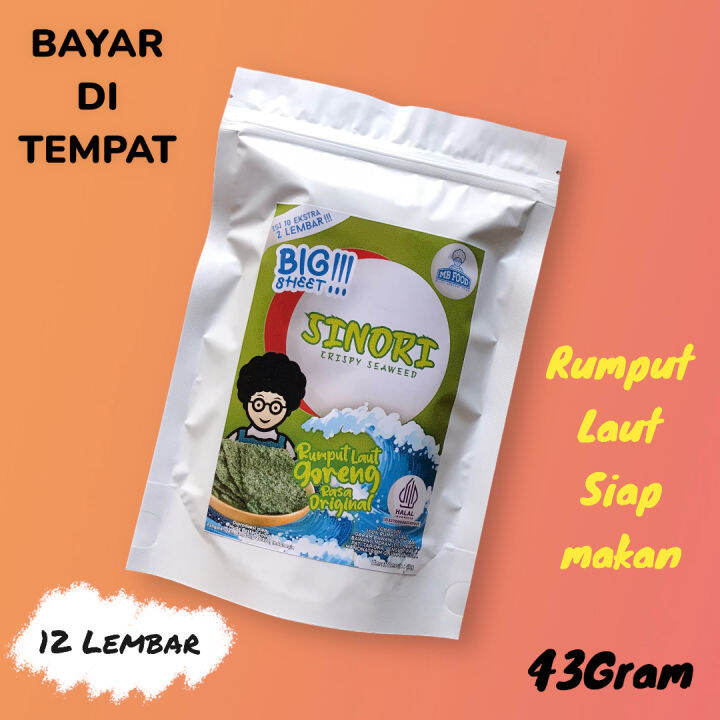 Sinori Rumput Laut BIG SHEET isi 12 Lembar Rumput Laut Siap Makan 43 ...