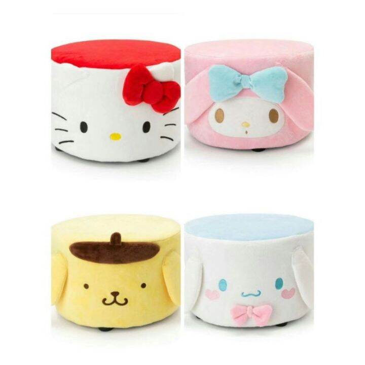 【READY STOCK】 1 pc Hello Kitty My Melody Cinnamoroll pompompurin stool ...