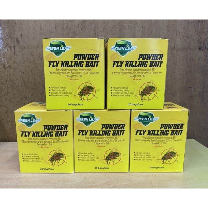 Original Green Leaf Effective Fly killing bait powder (1 Box) | Lazada PH