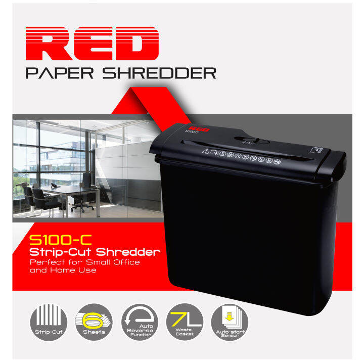 RED S100-C Paper Shredder, Strip cut Shredding Machine | Lazada PH