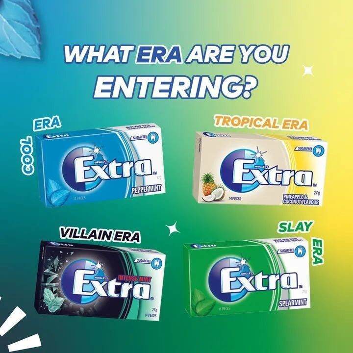 Extra Spearmint Peppermint Sugar Free Chewing Gum Permen 27g Australia ...