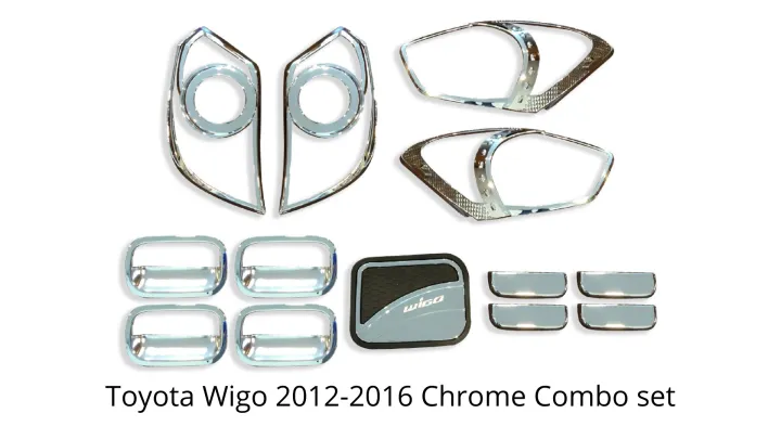 Chrome Garnish Cover - Toyota Wigo 2012 2013 2014 2015 2016 Gen 1 ...
