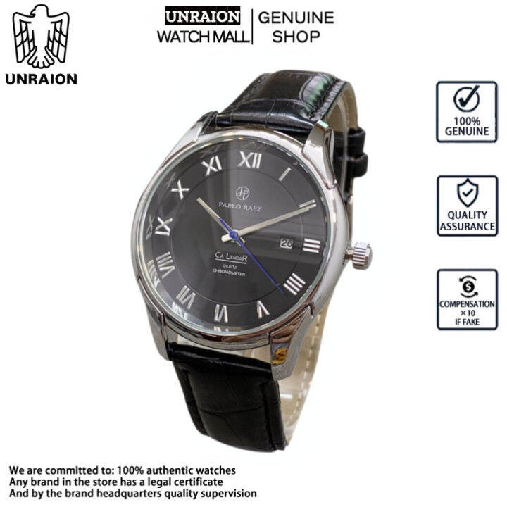 UNRAION นาฬิกาข้อมือสำหรับผู้ชาย,นาฬิกาแฟชั่นลำลองมีปฏิทินกันน้ำเรือง ...