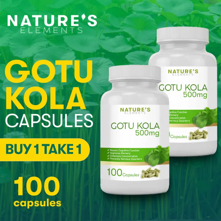Buy 1 Take 1 - Organic Pure Natural Gotu Kola Capsules (100 Capsules ...