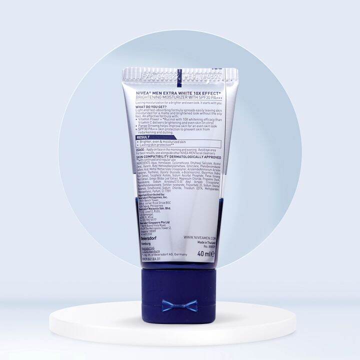 NIVEA MEN Extra Bright 10x Effect Face Moisturizer with SPF 30 ...