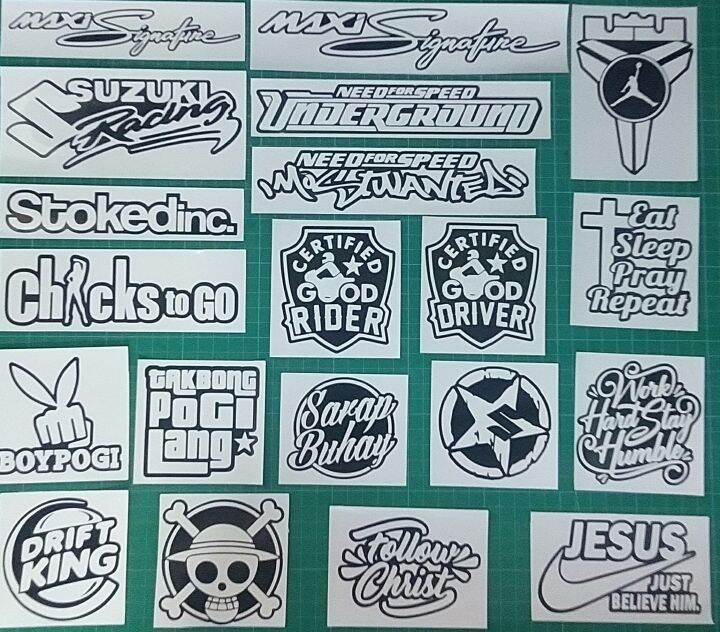 Black and White Motorcycle Sticker Decal (Part 2) | Lazada PH