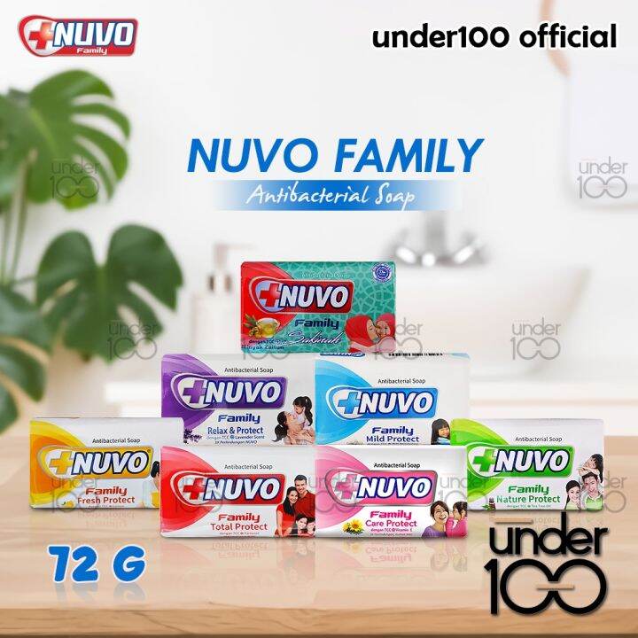 Under100 Nuvo Family Antibacterial Soap 72g Care Protect | Relax & Protect | Total Protect ...