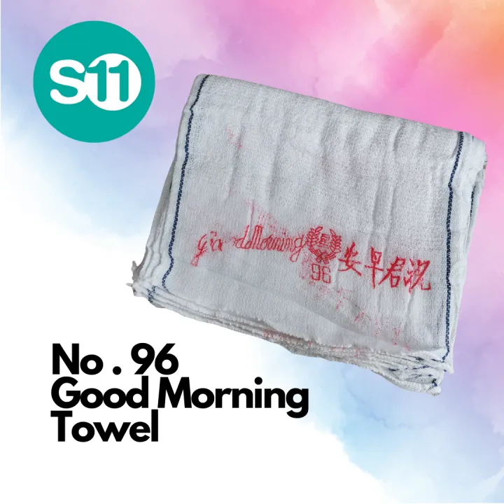 Good Morning Towel 12pcs Tuala Muka Putih Good Morning | Lazada