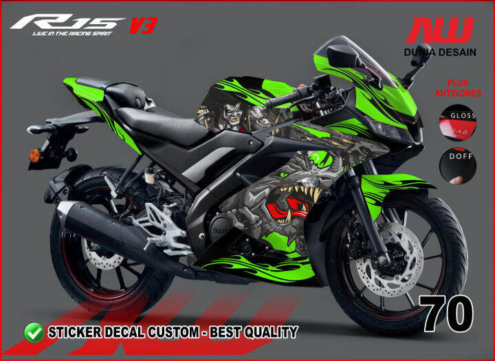 Sticker Decal R15 V3 Desain 70... Decal R15 V3,, R15 V.3 Decal Yamaha ...