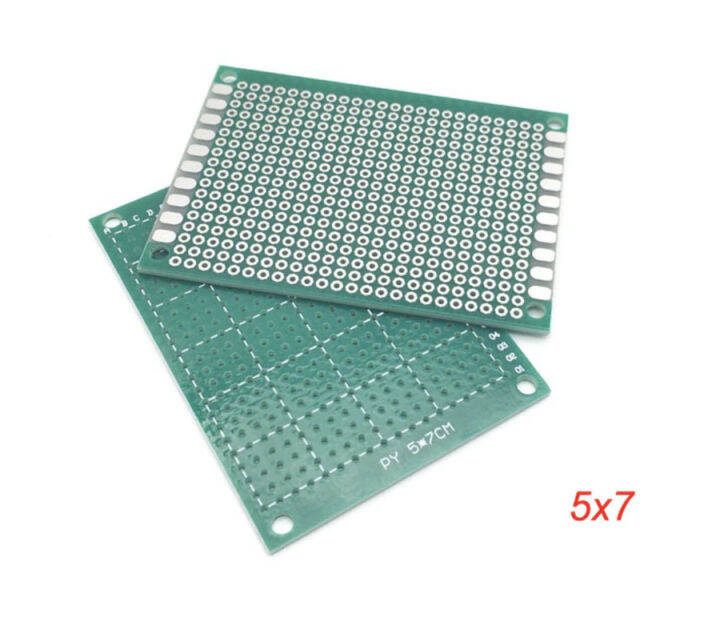 PCB Dot Matrix Single Layer Hole 5x7 cm FR4 Protoboard lubang 2.54mm ...
