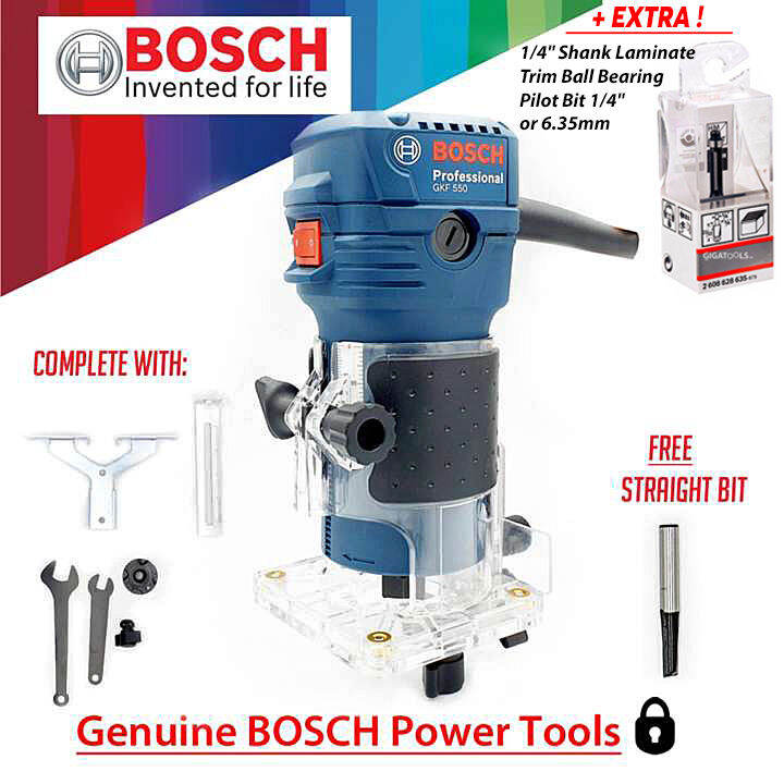 Bosch GKF 550 Professional Palm Router / Trimmer (550W) with 1/4" Shank ...