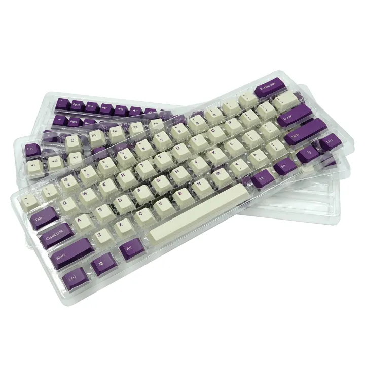 143keyMilk purple theme two-color injection moulded cherry height key ...