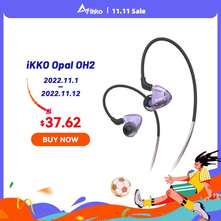 (ร้อน) IKKO OH2สายหูฟังไฮไฟแบบไดนามิกหูฟัง IEM เคเบิ้ลหูฟังเพลงชุดหูฟังในหูตรวจสอบการออกแบบที่ ...