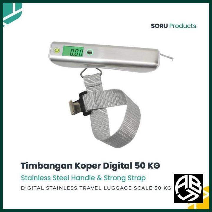 TIMBANGAN KOPER DIGITAL 50KG STAINLESS TRAVEL LUGGAGE SCALE - ABINAYA7 ...