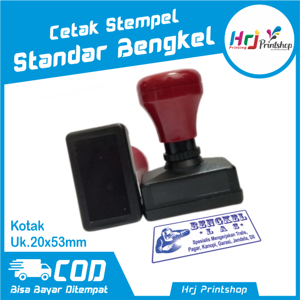Cetak Stempel Otomatis 1 Warna Ukuran Standar Stempel Bengkel Las ...