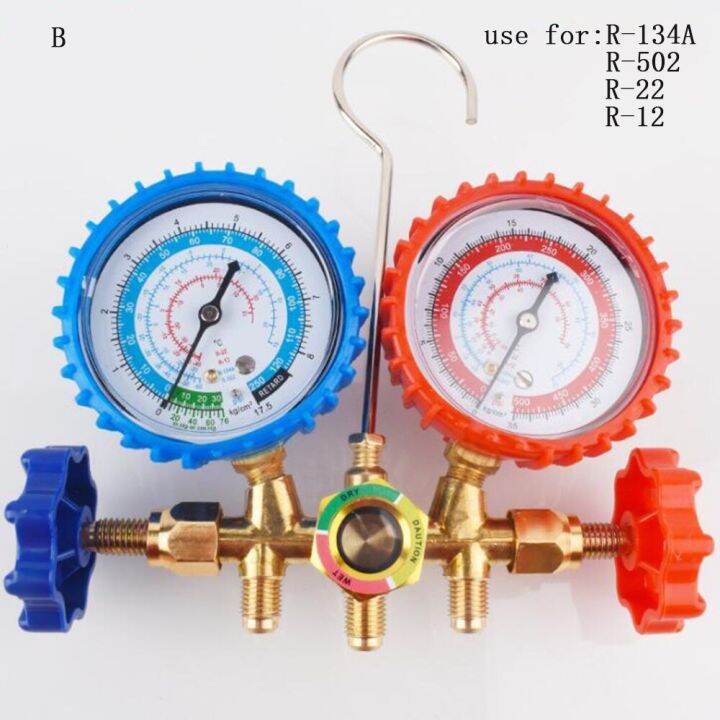 Refrigerant Manifold Gauge Air Condition Refrigeration Set Air Conditioning Tools For R12 R22 ...