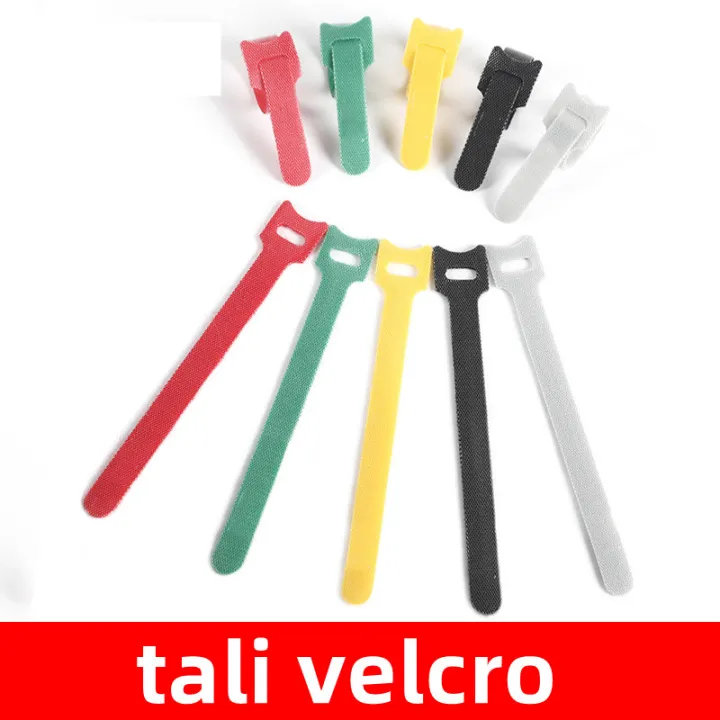 Penyimpanan kabel data dengan manajemen kabel warna dengan tali Velcro ...