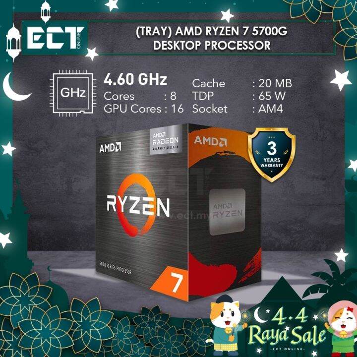 (Box) AMD Ryzen 7 5700G Desktop Processor | Lazada
