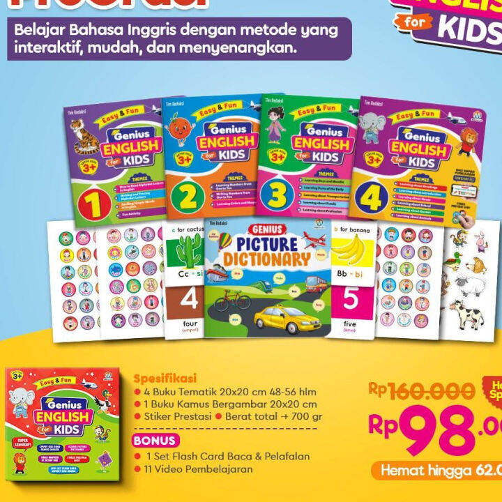 Paket Genius English For Kids new ziyadbooks | Lazada Indonesia