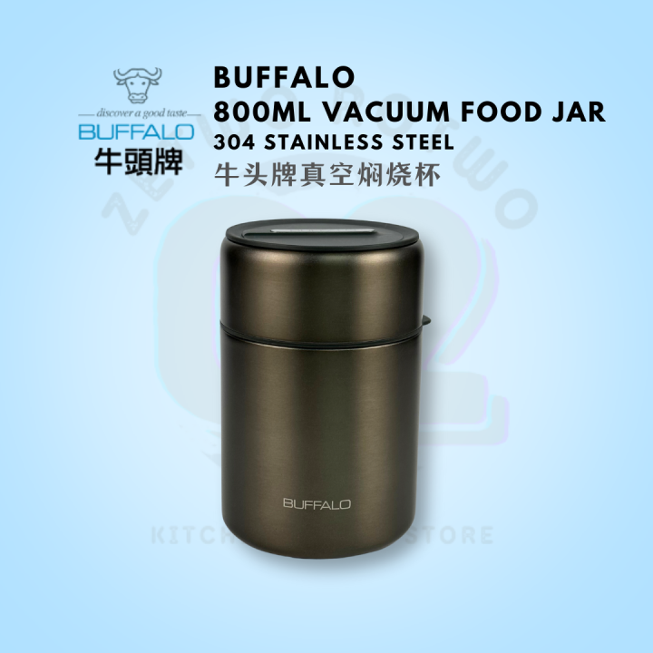 Buffalo 800ml Vacuum Food Jar 304 Stainless Steel Thermo Keep Warm ...