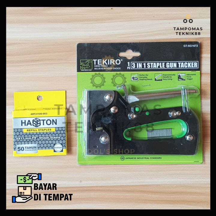 Staples Tembak Jok Kayu 3in1 Tekiro + Reffil Staples 8mm Original ...