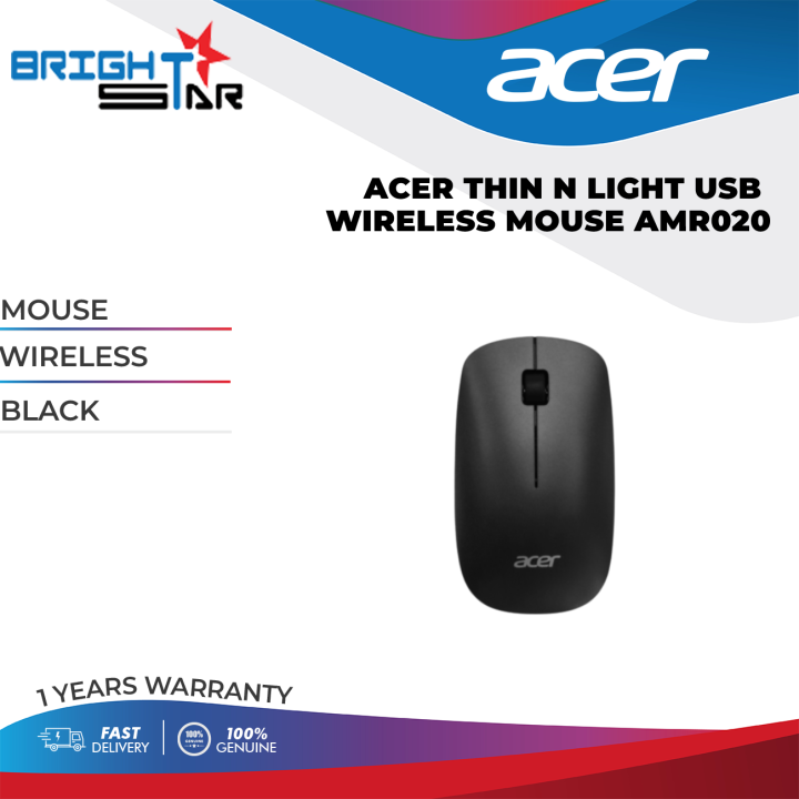 Acer Thin & Light USB Wireless Mouse AMR020 ( Wireless ) | Lazada