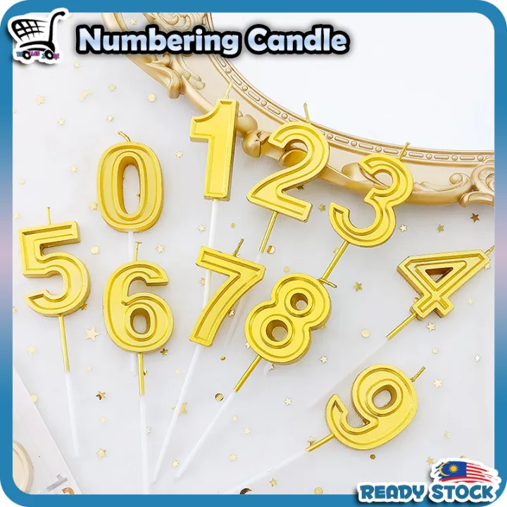 Number Candle Lilin Nombor Birthday Numbering Candle Wedding ...