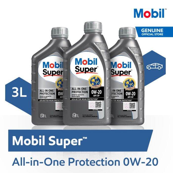Oli Mesin - Mobil Super™ All-in-One Protection 0W-20 (3 liter) | Lazada ...