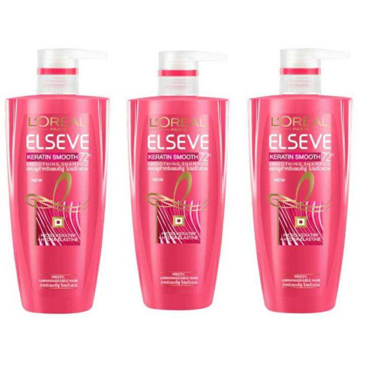 LOREAL PARIS ELSEVE KERATIN SMOOTH 72H* PERFACTING SHAMPOO 450 ml ...