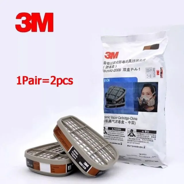 3M 6001CN Organic gas vapor cartridge | spray paint | replaceable | filter mask 6200 7502 6800 ...