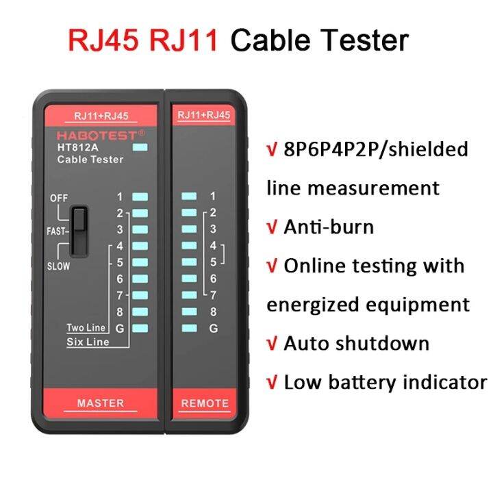 New Rj45 Rj11 Network Cable Tester With Led Display Lan Cable Networking Wire Telephone Line