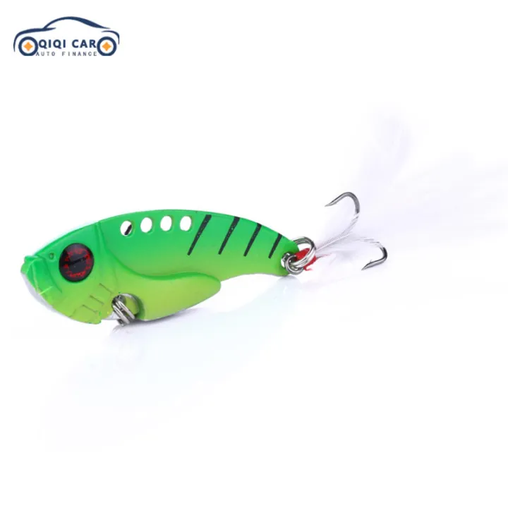 QIQI Metal VIB 11G เหยื่อตกปลาแบบสั่นช้อนเหยื่อแข็งกับเหยื่อตกปลาแบบแข็ง Wobbler Swimbait Cicada ...