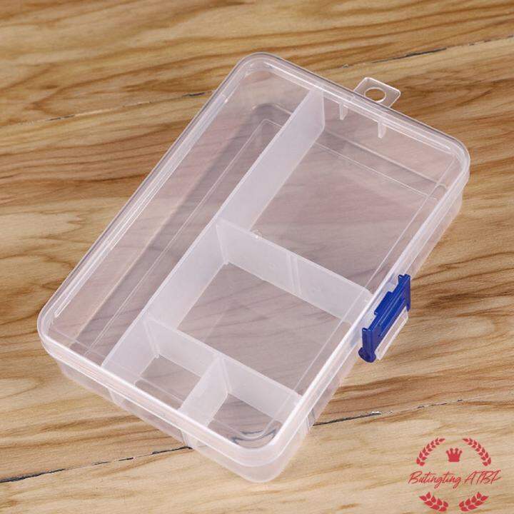 5 grid detachable transparent PP plastic storage box jewelry beaded ...