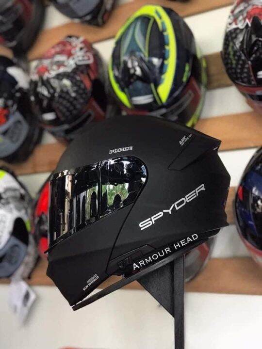 SPYDER FORCE MATTE BLACK - MODULAR HELMET | Lazada PH