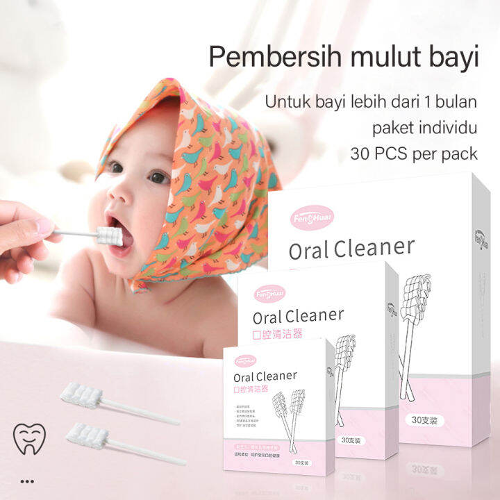 DreamBaby 30pcs sikat lidah bayi new born pembersih lidah mulut bayi ...