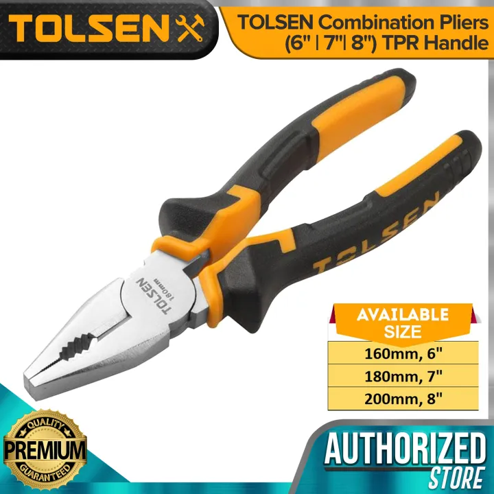 TOLSEN Combination Pliers (6" | 7"| 8") TPR Handle | Lazada PH